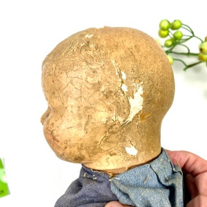 Antique Baby Doll With Dimples Blue Sleepy Eyes Teeth Compositionn Body ...