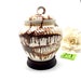 Exclusive Vintage Porcelain Pottery Jar With Lid Carved Drip Brown ...