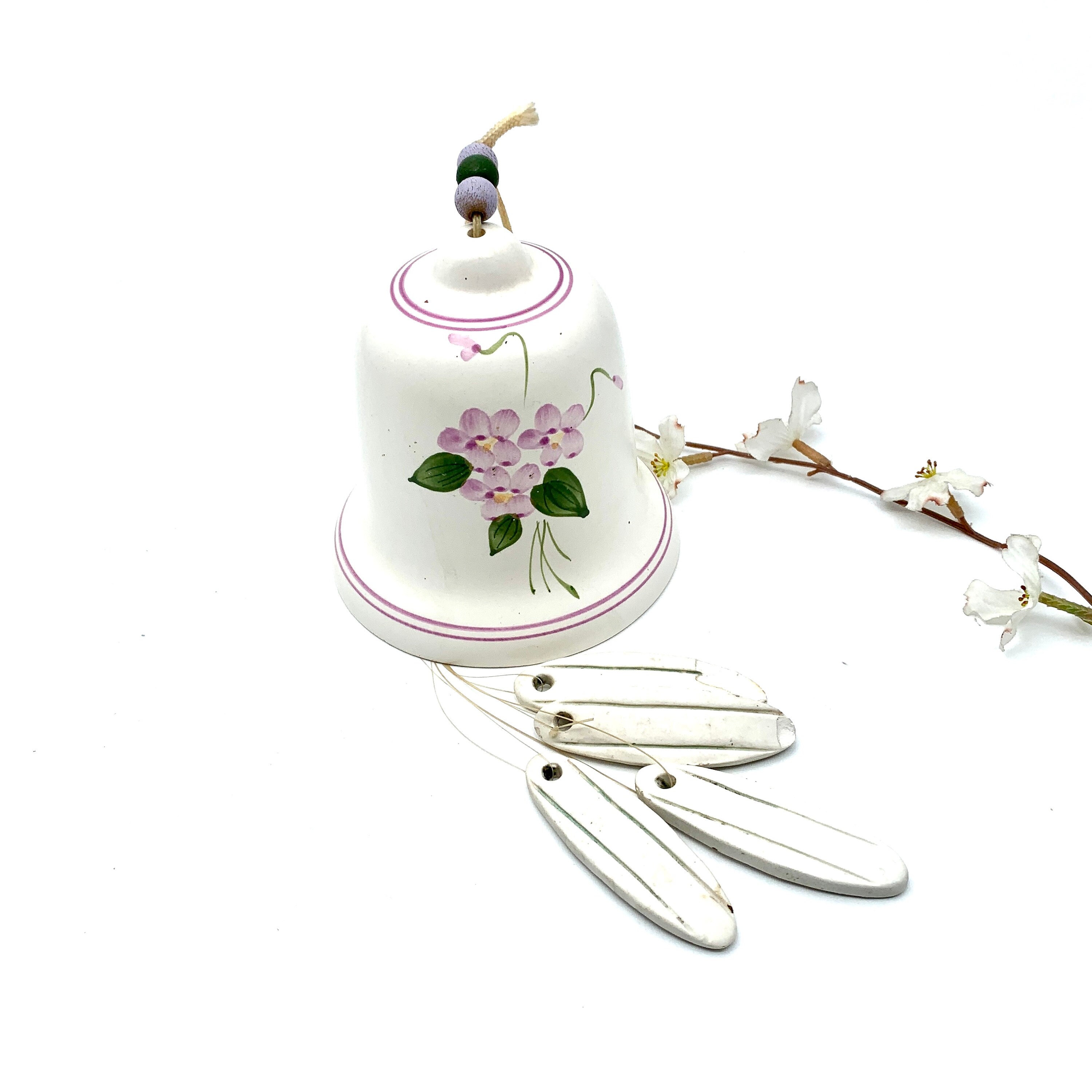 Vintage NCE Porcelain Wind Chimes Garden Bell Wind Chime 1988 Made in ...
