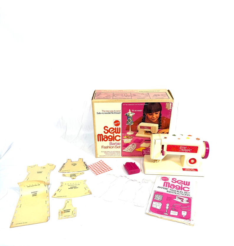 Vintage Mattel Sew Magic Barbie Fashion Set Sewing Machine Kit 1973 - Etsy