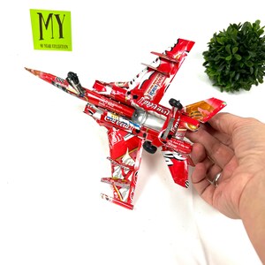 Vintage Coca Cola Tin Fighter Jet Airplane Collectible Artisan Recycled ...