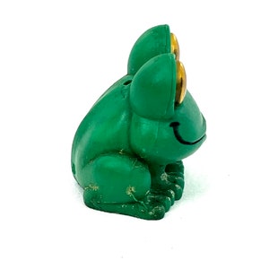 Vintage Mini Toy Frog - Rubber Green Frog With Googley Eyes - Tiny Frog ...