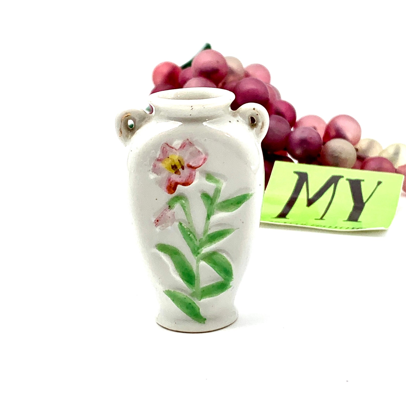 Vintage Miniature Bud Vase Urn Style Japan Pink Flowers - Etsy
