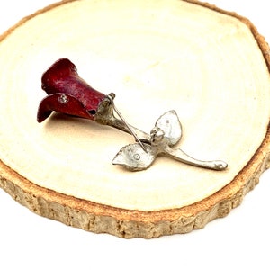 Vintage Avon Red Rose Brooch: Silver Tone Floral Pin - Etsy