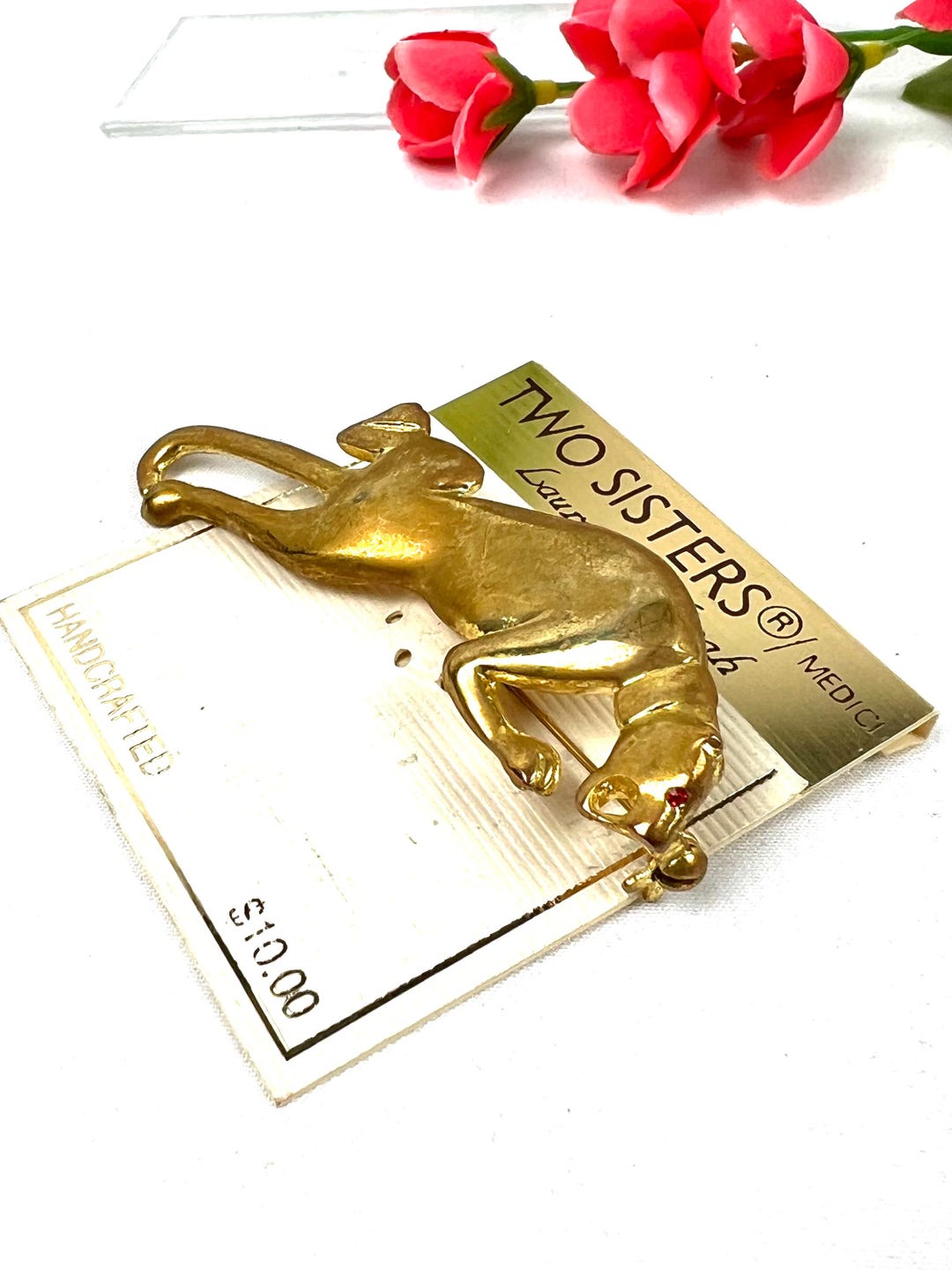 Vintage Brooch - Two Sisters Lauren and Leah - Medici - Handcrafted ...