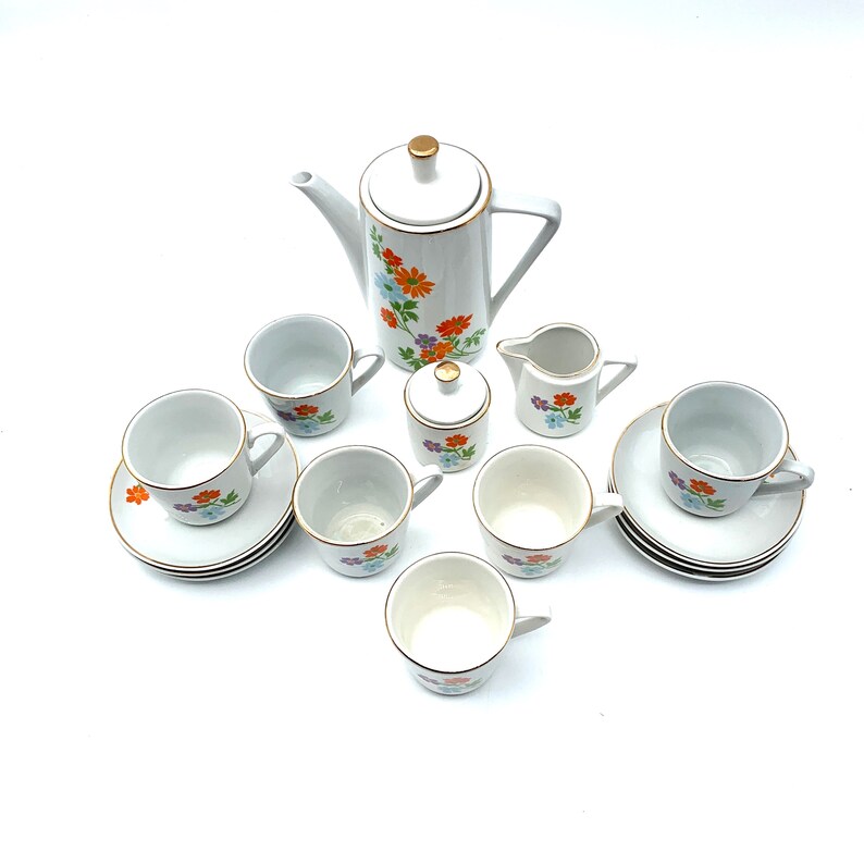 Vintage Demitasse Tea Cup Set for Six Chai Tea Set - Etsy