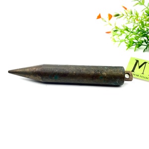 Antique Solid Brass Plumb Bob Carpenter's Line Tool Long Carpentry ...