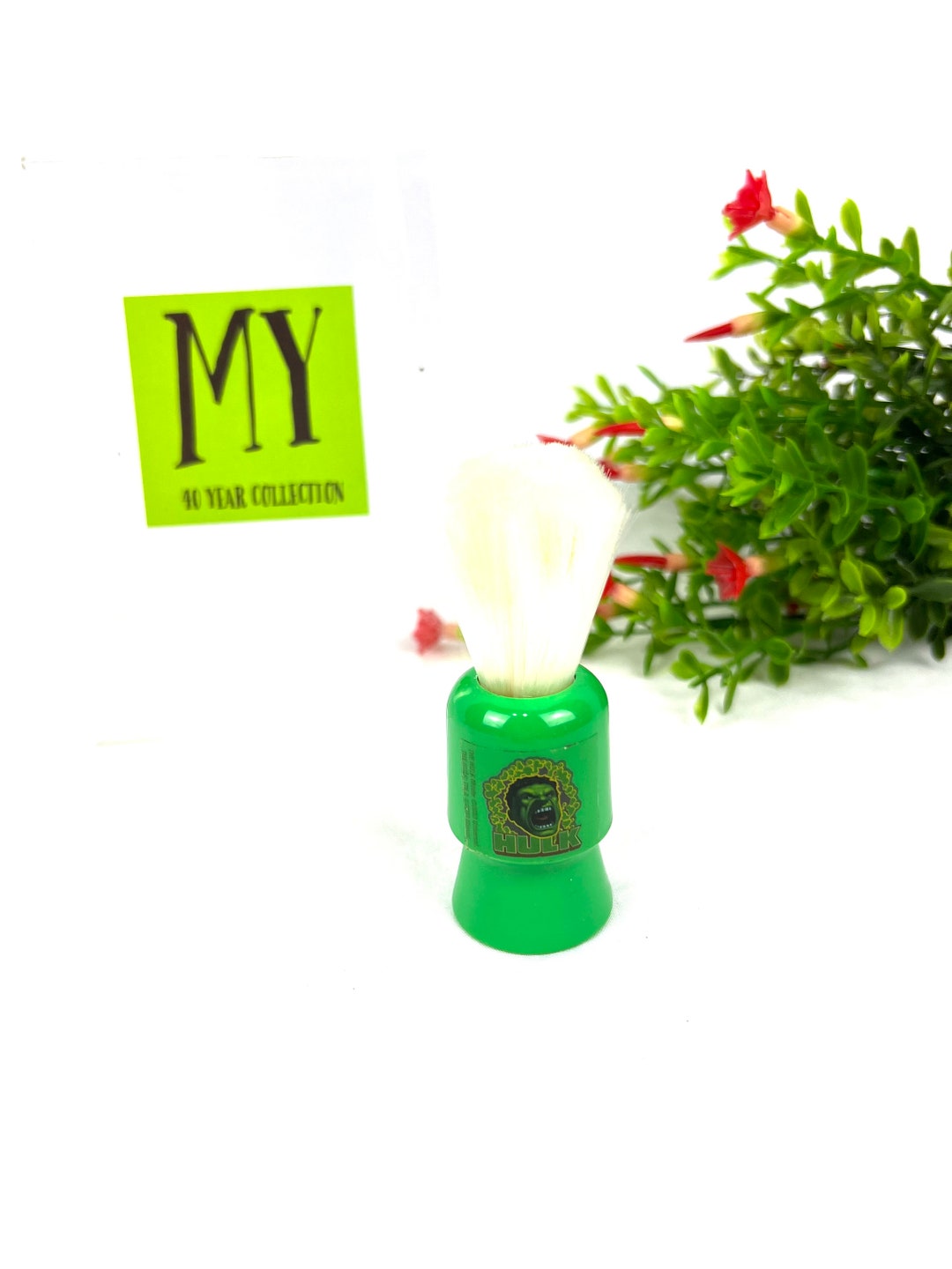 Vintage Hulk Toy Shaving Brush - Green Plastic Handle - Hulk Sticker ...