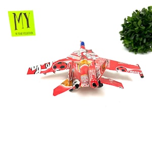 Vintage Coca Cola Tin Fighter Jet Airplane Collectible Artisan Recycled ...