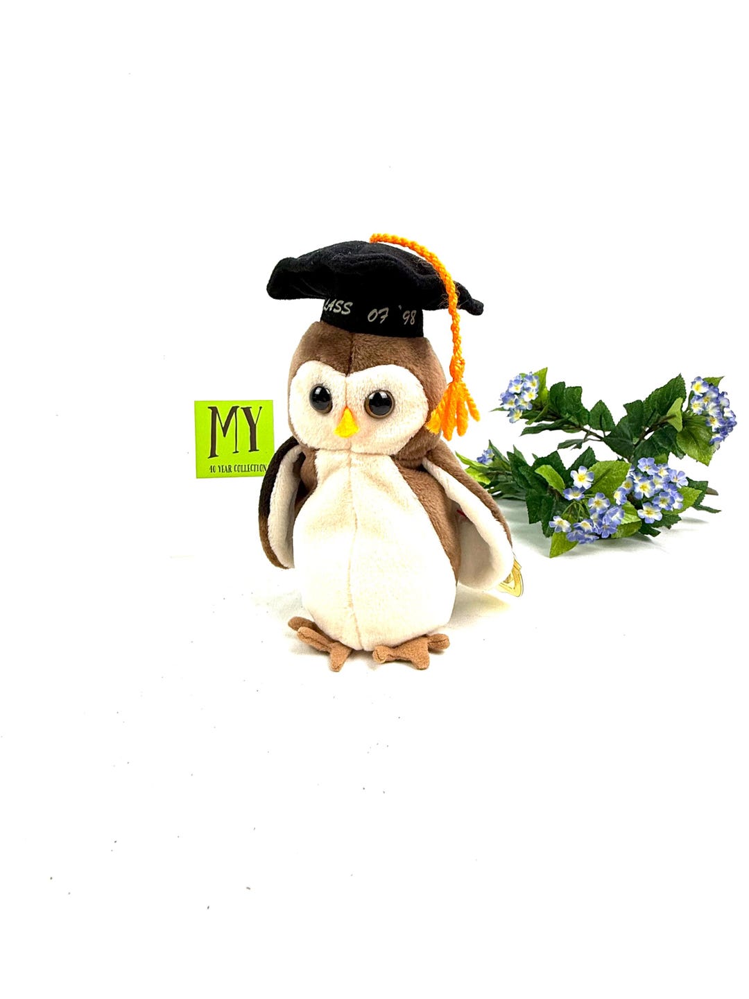 Ty Beanie Baby Wise 1998 Graduation Owl Plush With Tag Protector ...