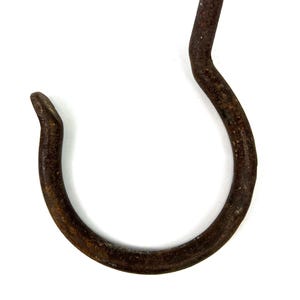 Vintage Metal Hook - Large Hook With Loop - Man Hole Cover Hook ...