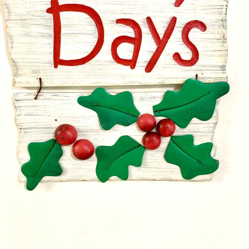 Vintage Rustic Wooden Happy Holly Days Sign Christmas Door - Etsy