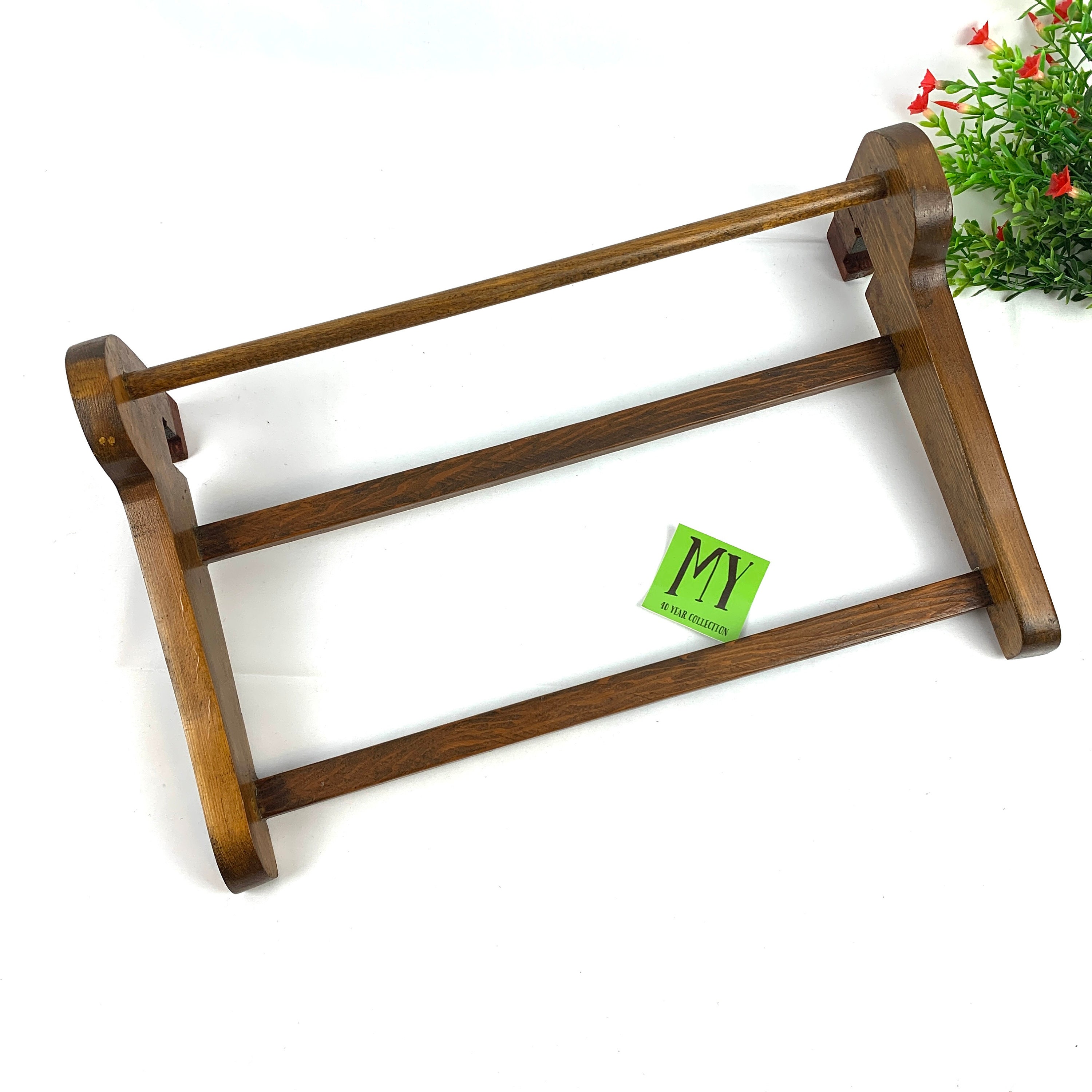 Vintage Solid Wood Hanging Rack Clothes Rack for Chair Wooden | Etsy