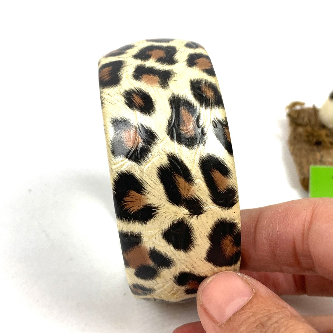 Vintage Leopard Print Bangle Bracelet Acrylic Lucite Bengle - Etsy