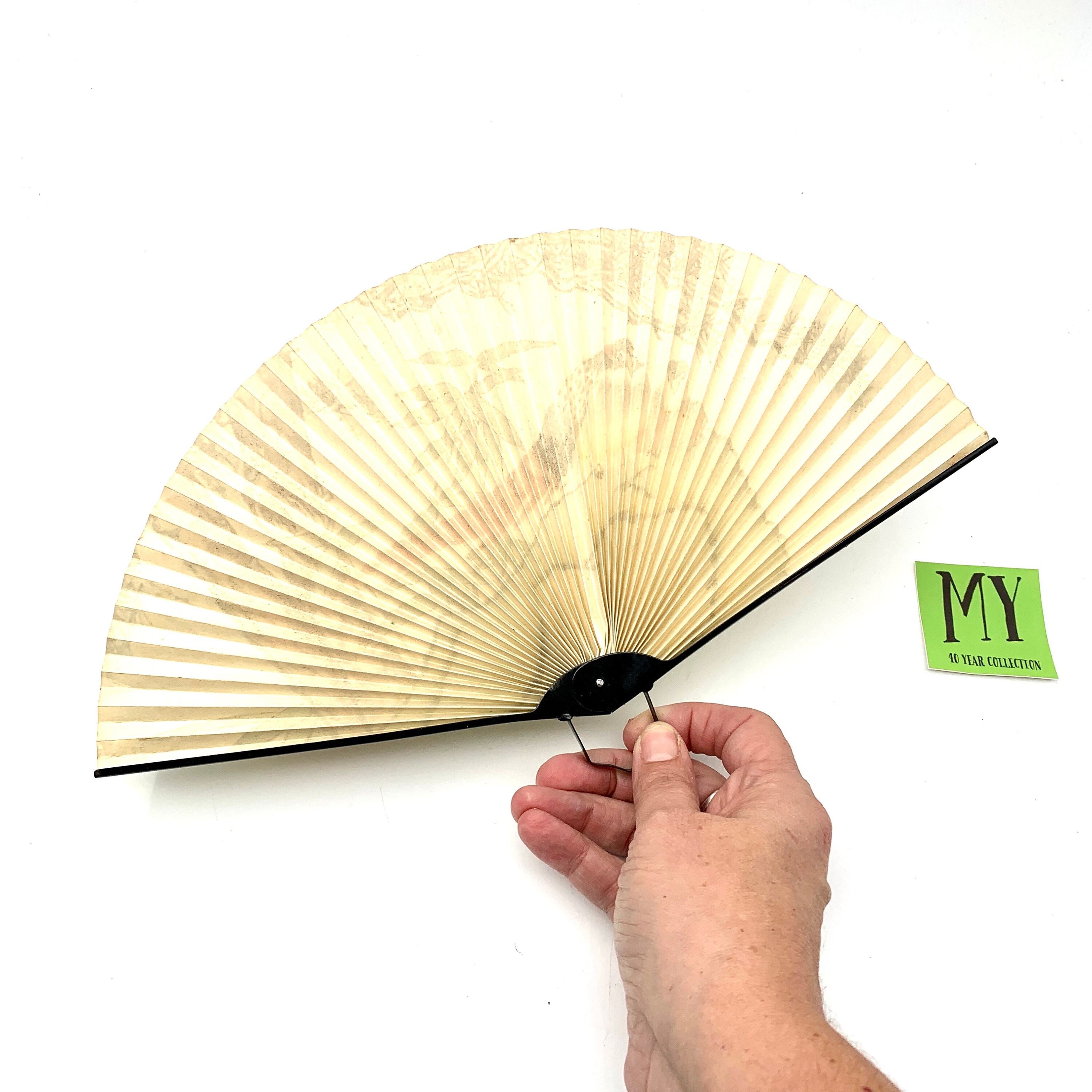Vintage Chinese Paper and Metal Frame Fan Travel Easy Folding - Etsy