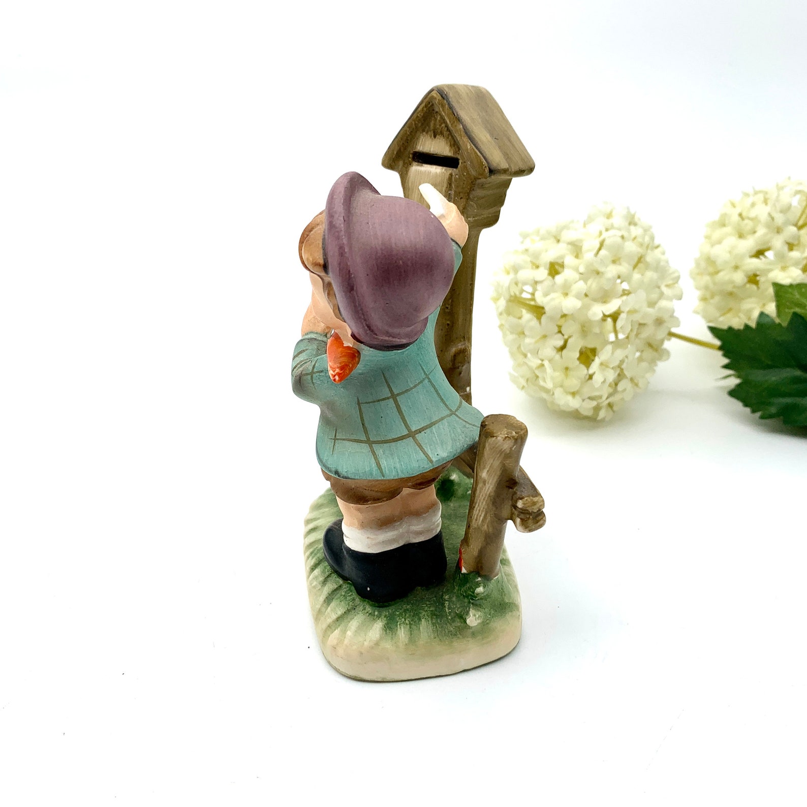 Vintage Hummel Figurine: Boy With Dog at Mailbox, Norcrest Porcelain - Etsy