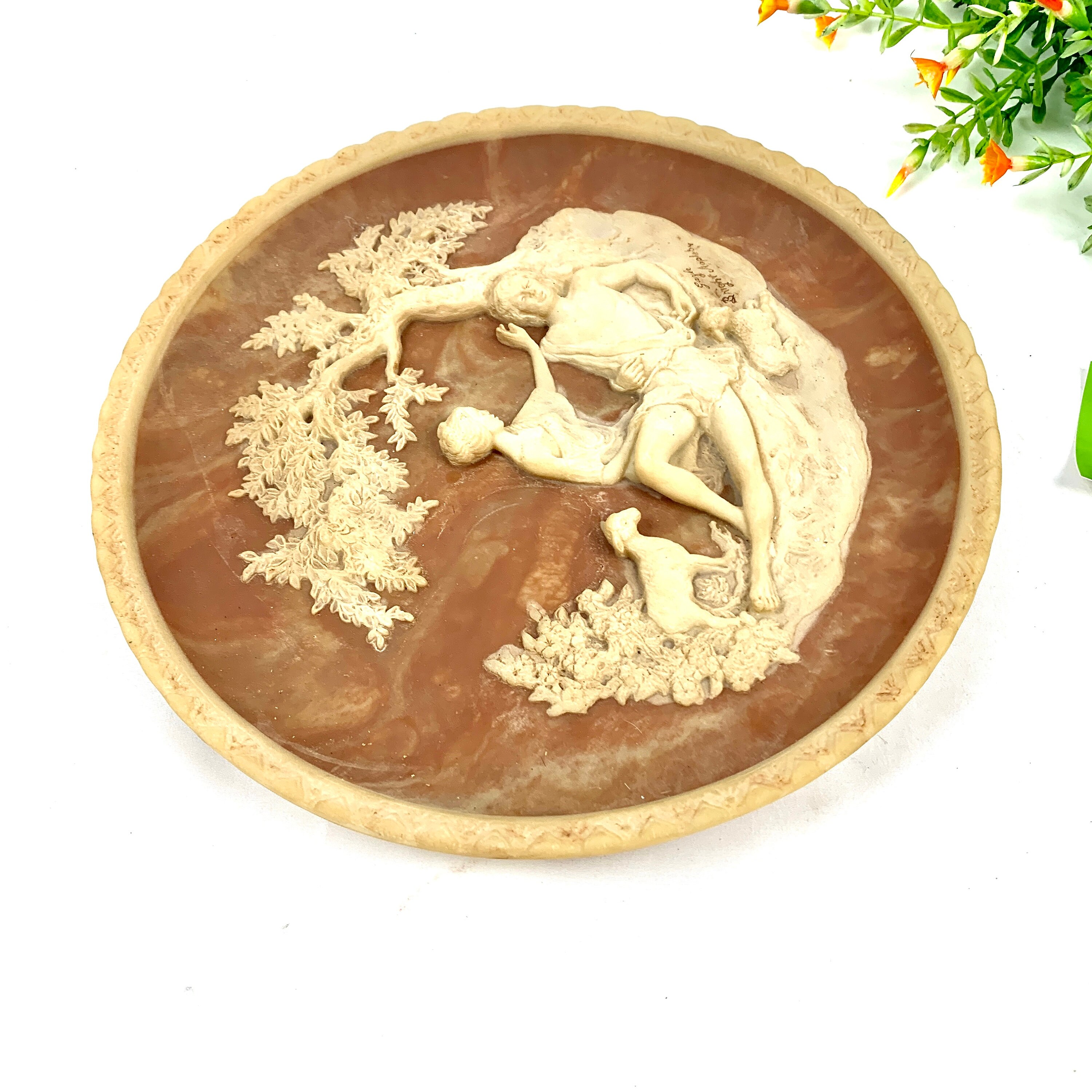 Beautiful Collectors Incolay Plate A Thing of Beauty by Gayle - Etsy