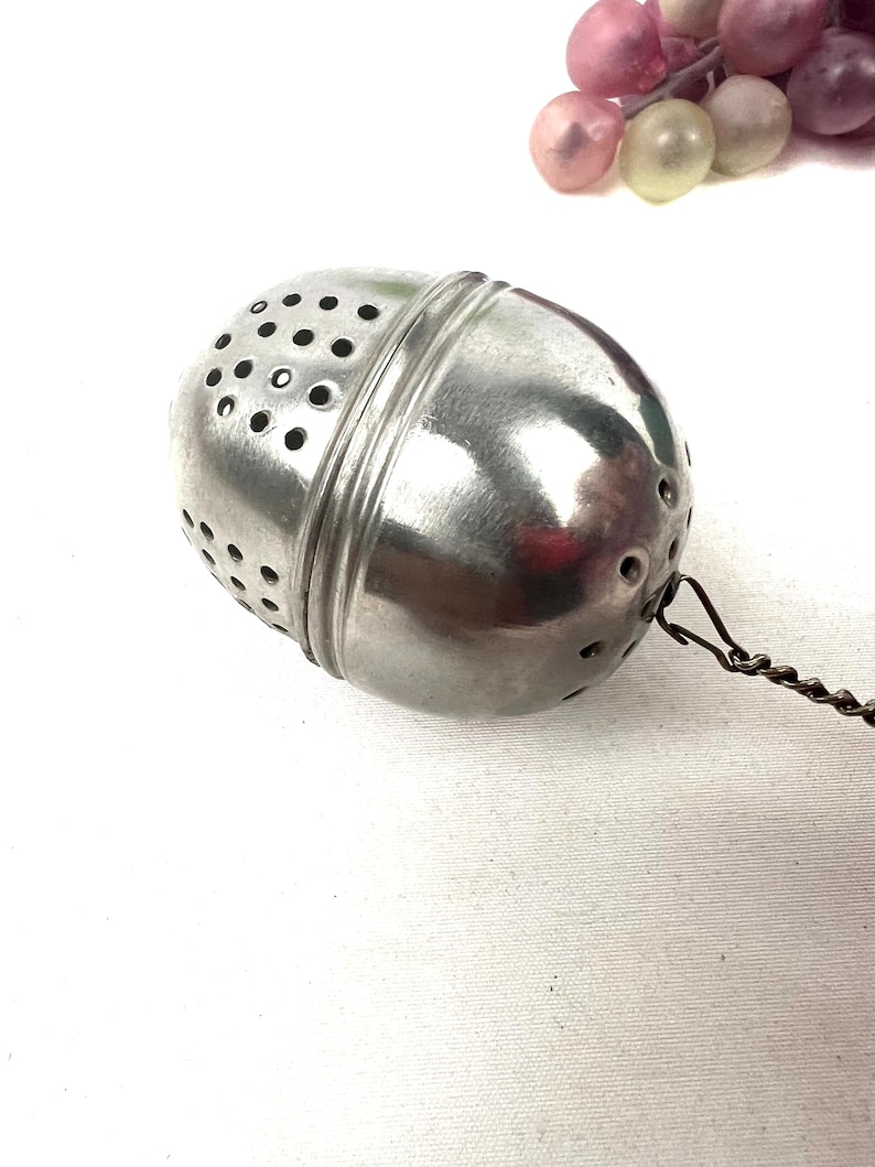 Vintage Stainless Steel Tea Infuser: Oval Loose Leaf Strainer - Etsy