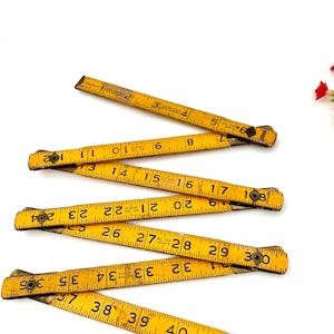 Vintage Columbia No 072 Eagle Rule Mfg Folding Ruler Collapsable ...