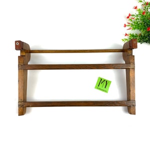 Vintage Solid Wood Hanging Rack Clothes Rack for Chair Wooden Rack for ...