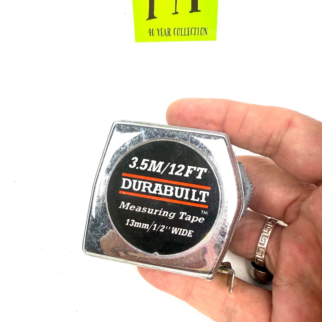 Vintage Durabuilt 12ft Measuring Tape, 3.5m Metal Pocket Tape With Belt ...