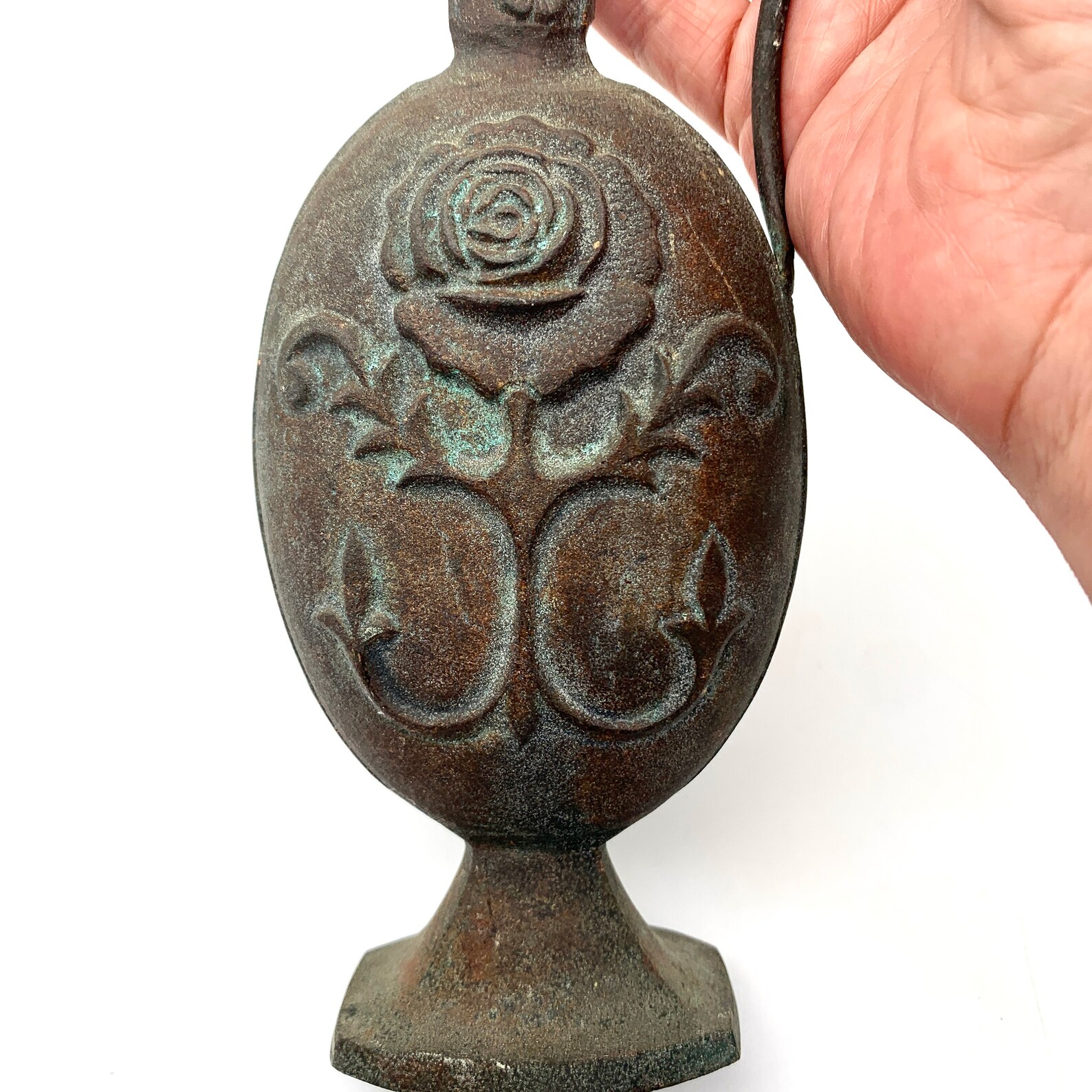 Antique Brass Embossed Jug Floral Embossed Pitcher Tall Skinny - Etsy