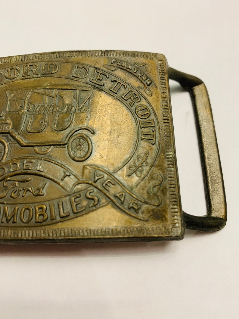 Vintage Henry Ford Detroit Brass Belt Buckle - Model T - Etsy