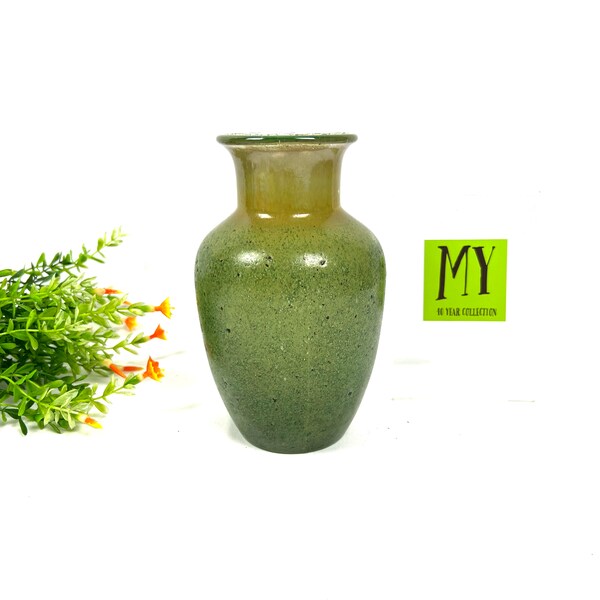 Green and Gold Vase - Etsy