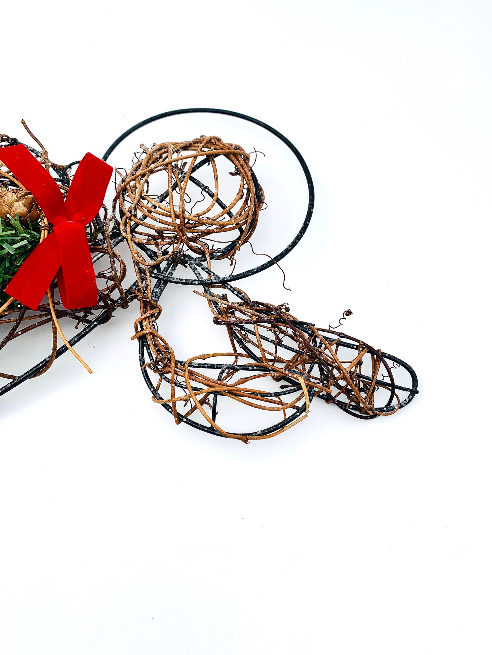 Vintage Christmas Flying Angel Wreath Door Decor Metal and - Etsy