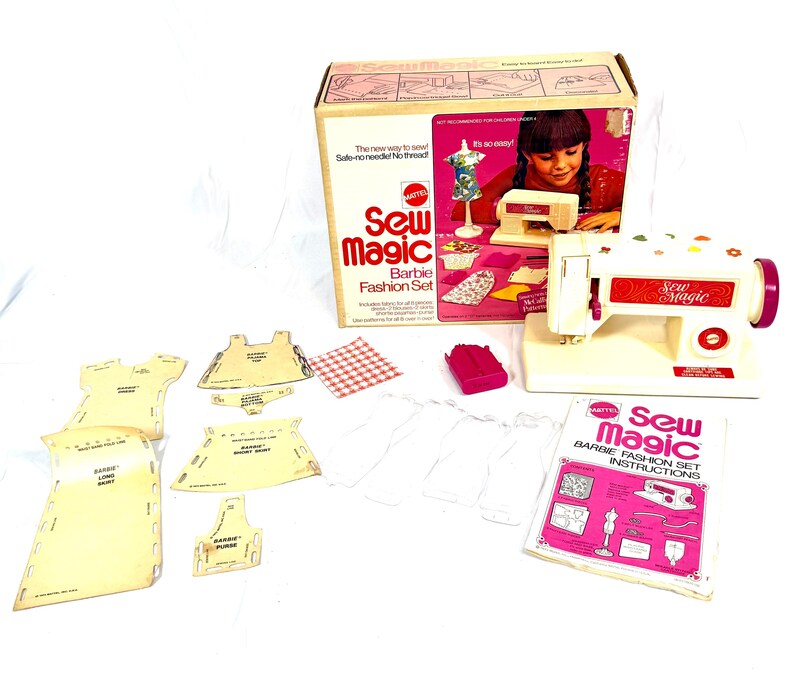 Vintage Mattel Sew Magic Barbie Fashion Set Sewing Machine Kit 1973 - Etsy