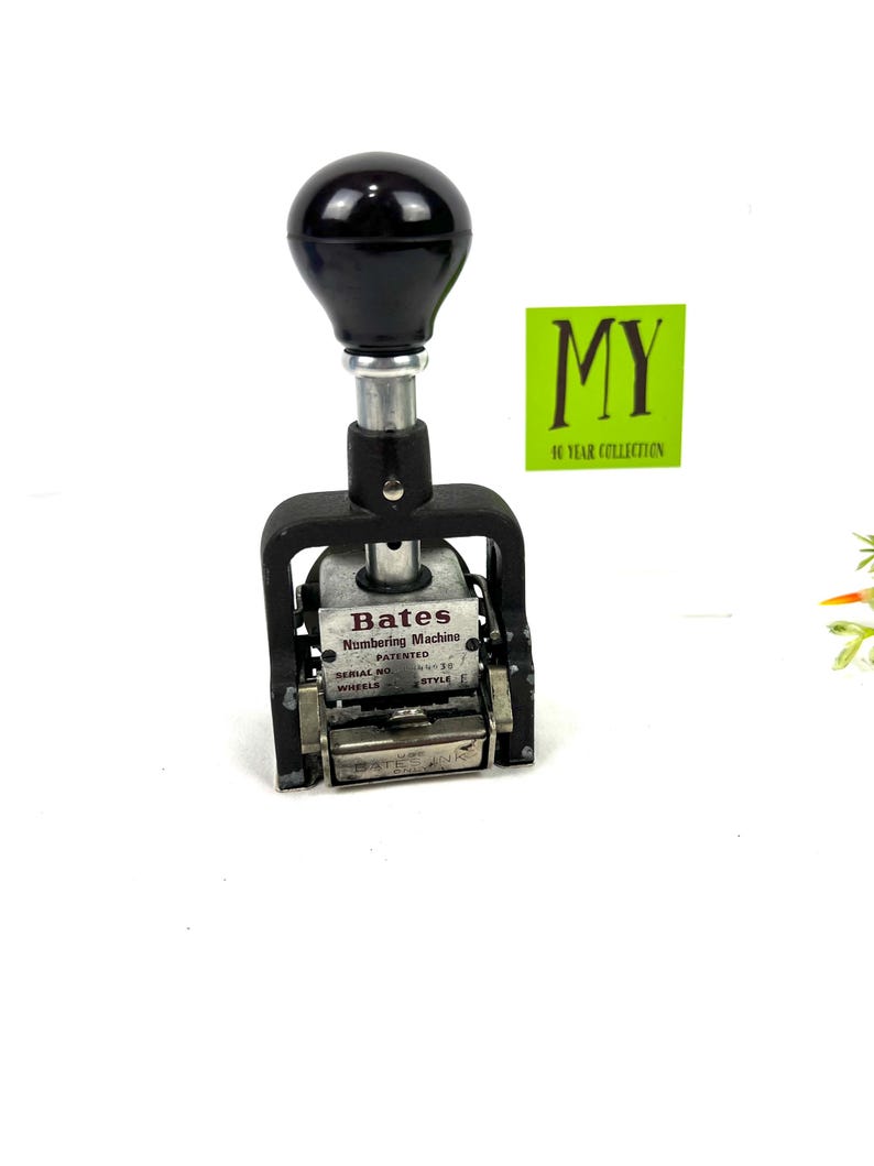 Vintage Bates Numbering Machine: 6-wheel Stamp, Office Decor - Etsy