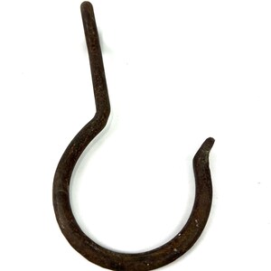 Vintage Metal Hook - Large Hook With Loop - Man Hole Cover Hook ...