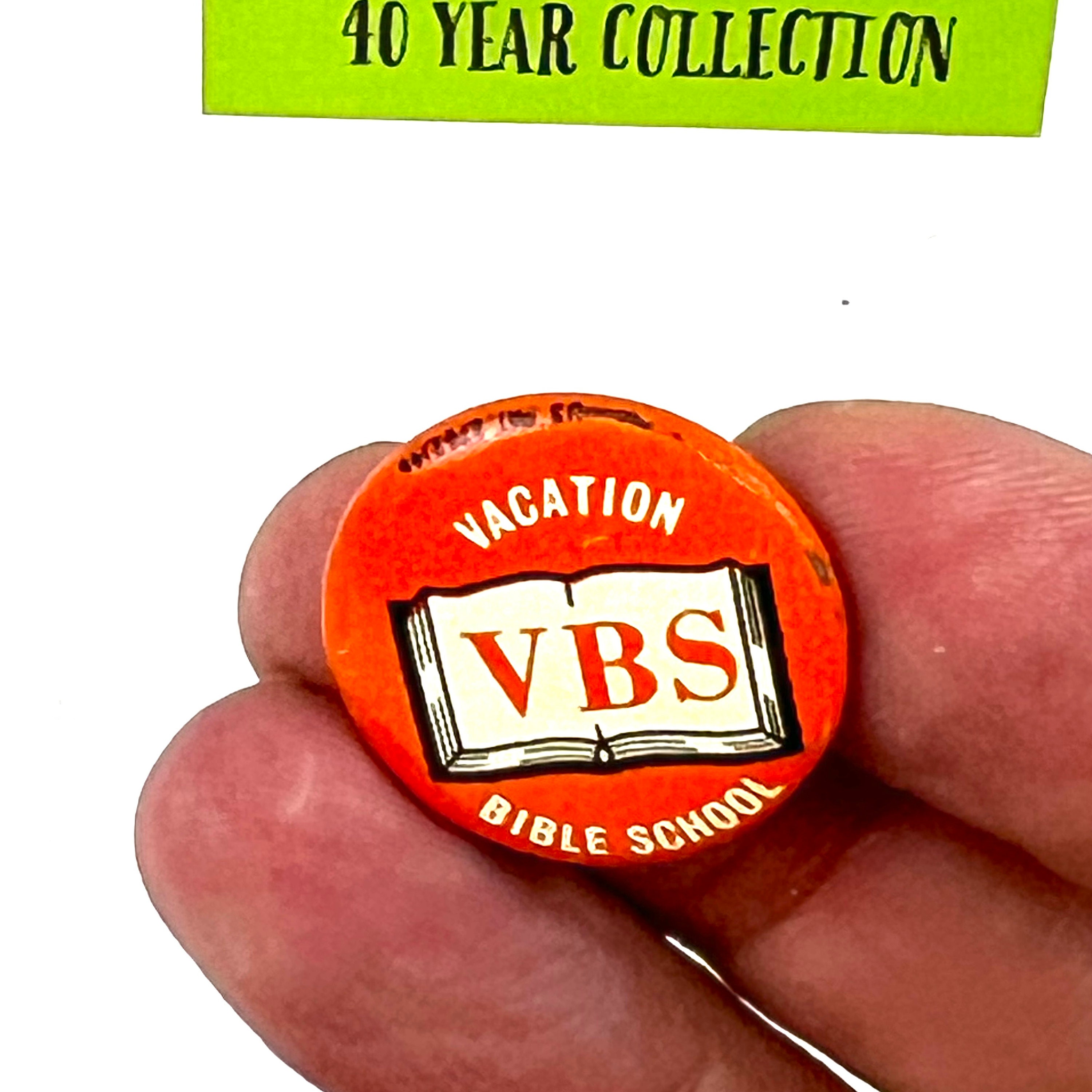 Vintage Pin - VBS - Vacation Bible School - Patent Pinback ...