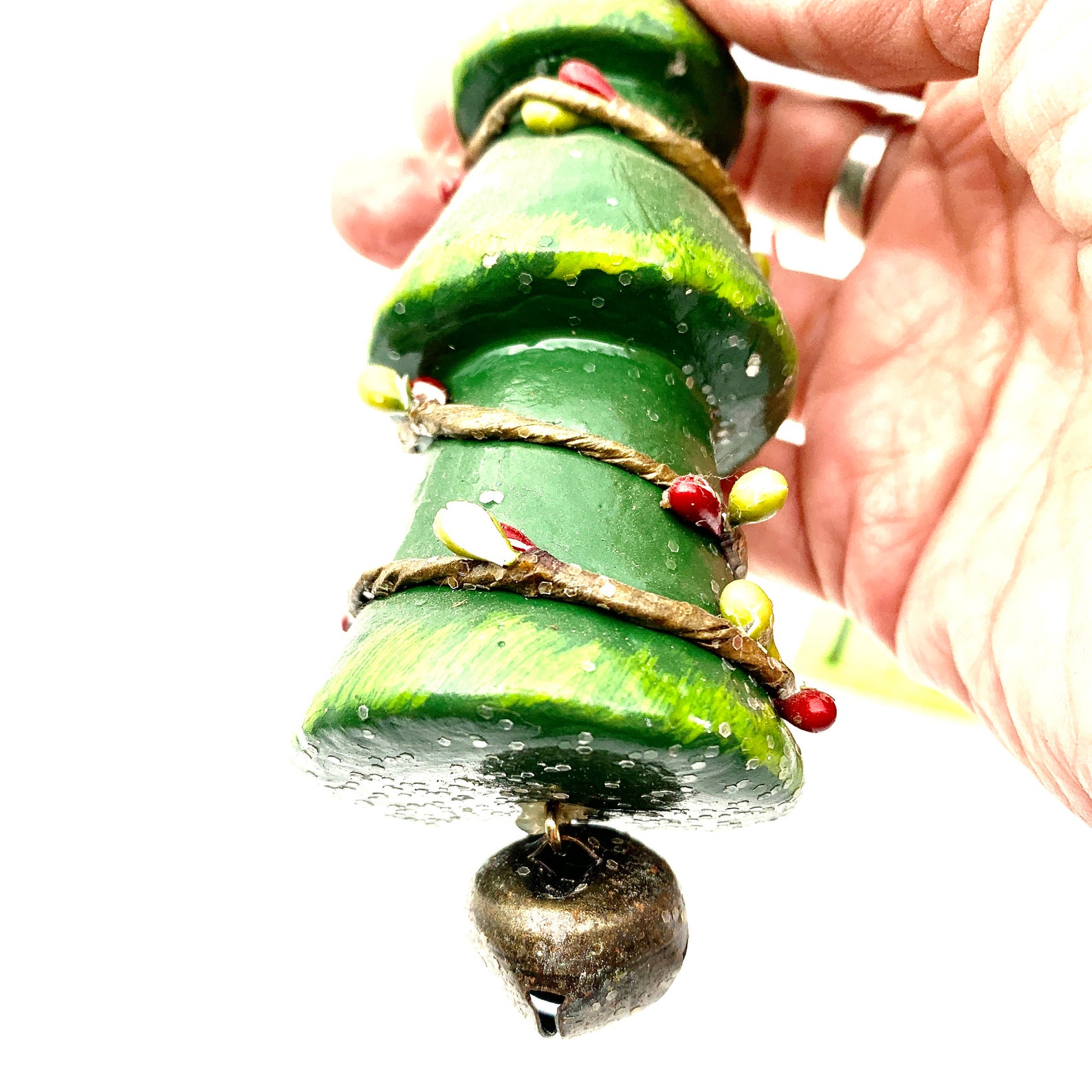 Vintage Hand Painted Paper Mache and Wire Christmas Tree - Etsy