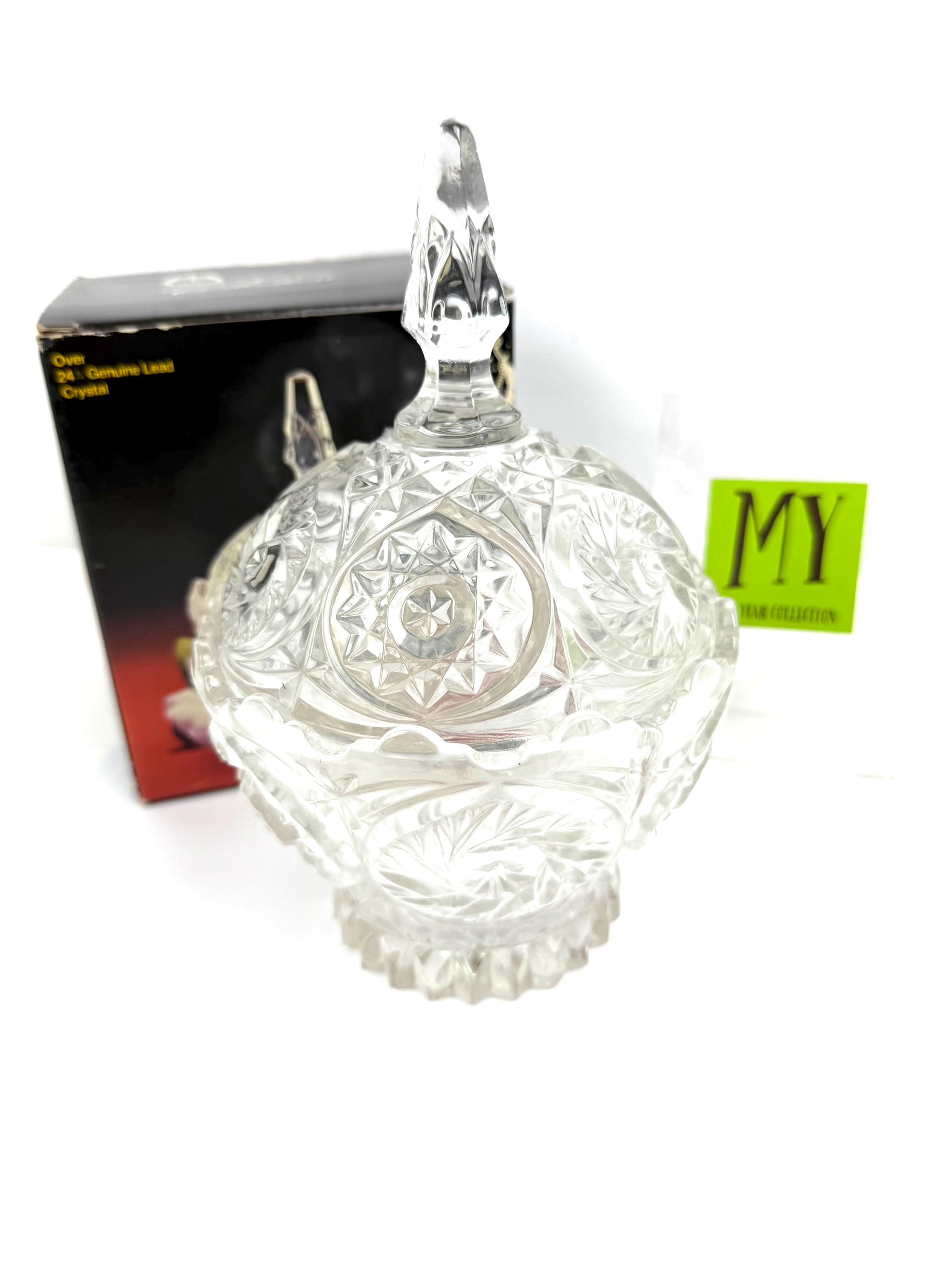 Vintage Imperlux Sunrise Collection Lead Crystal Candy Box With Lid in ...