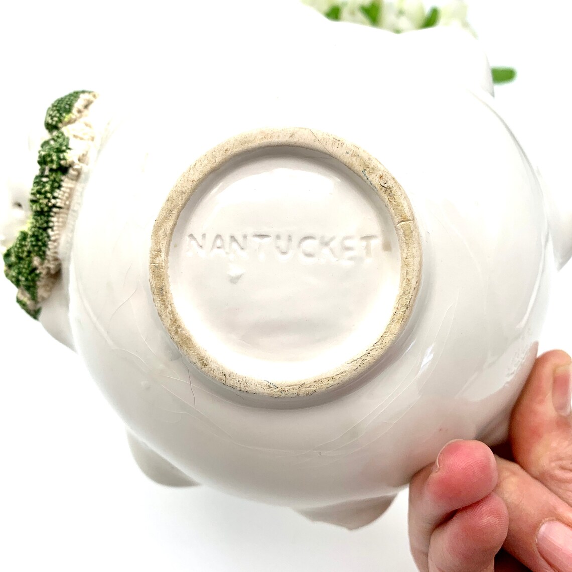 Vintage Nantucket Pottery Handpainted Bunny Rabbit Hanging on - Etsy