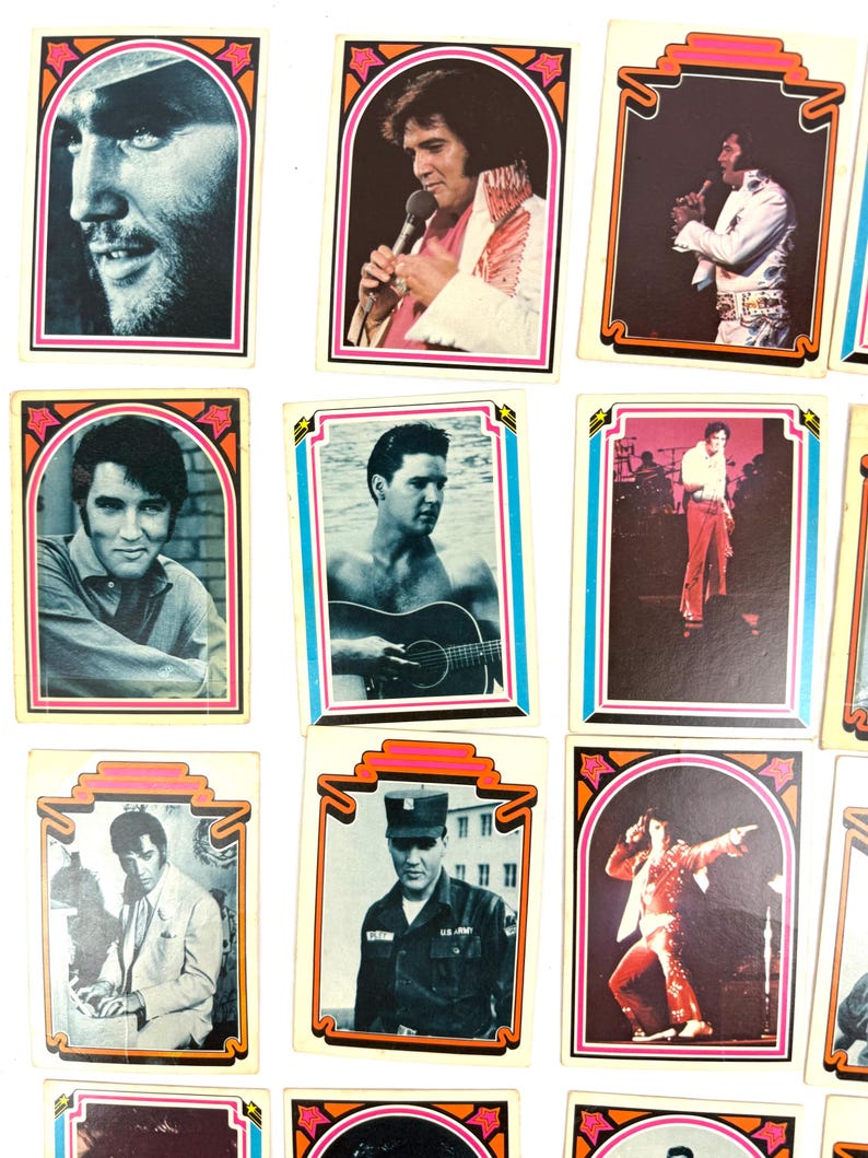 Vintage Elvis Presley Trading Cards Lot 21 Original 1978 Bio Fact ...