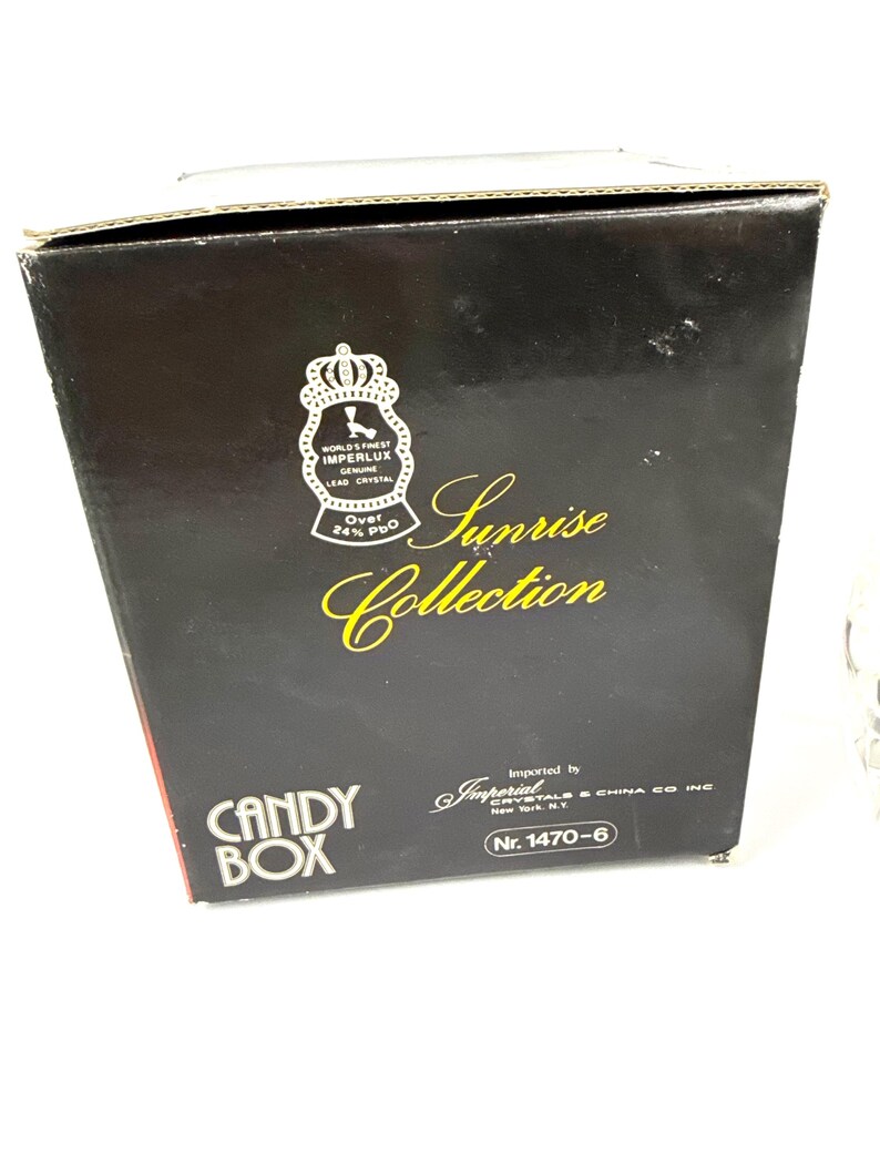Vintage Imperlux Sunrise Collection Lead Crystal Candy Box With Lid in ...