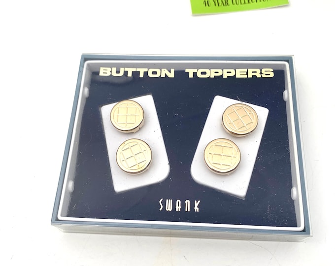 Vintage Button Toppers by Swank Gold Tone Jewelry Button Topper for Men ...