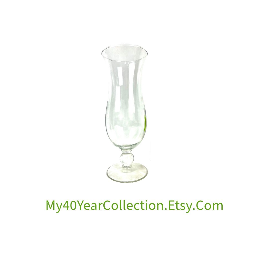 Vintage Stemware - Libbey Hurricane Glass - Clear With Round Ball on ...