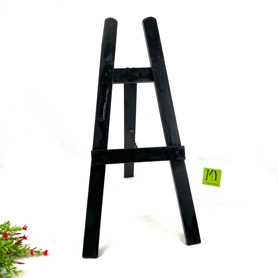Vintaga Easel Handmade Black Wood Rustic Easel Tall Easel Announcement ...