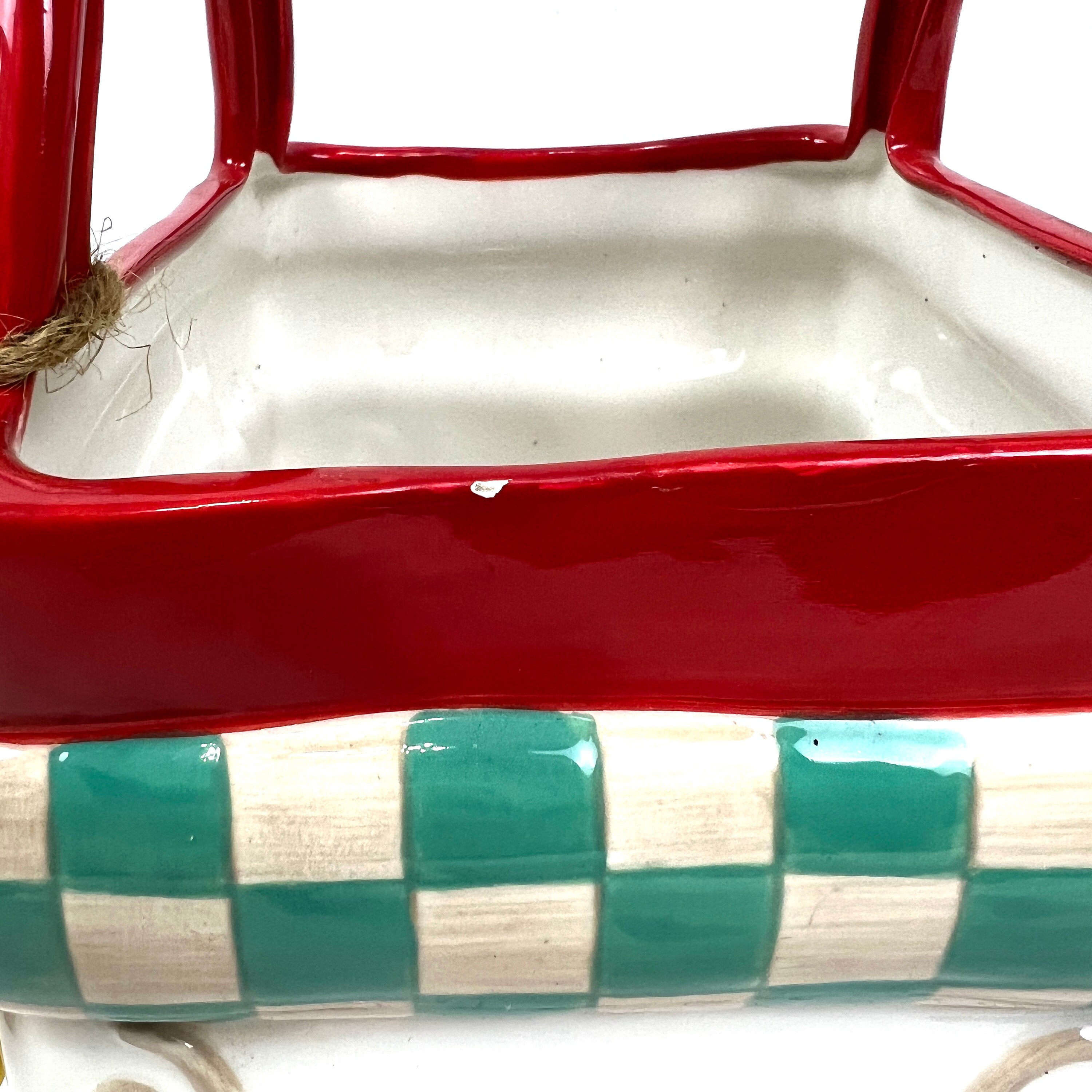 Precious Vintage Ceramic Palm Tree Co Santa Basket Ho Ho Ho - Etsy