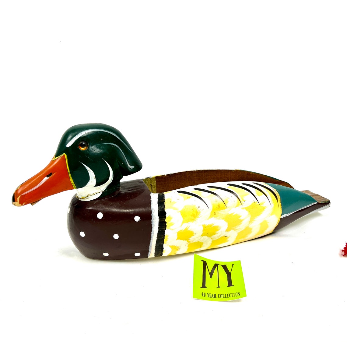 Vintage Wooden Handpainted Duck Decoy Rustic Mallard Duck - Etsy