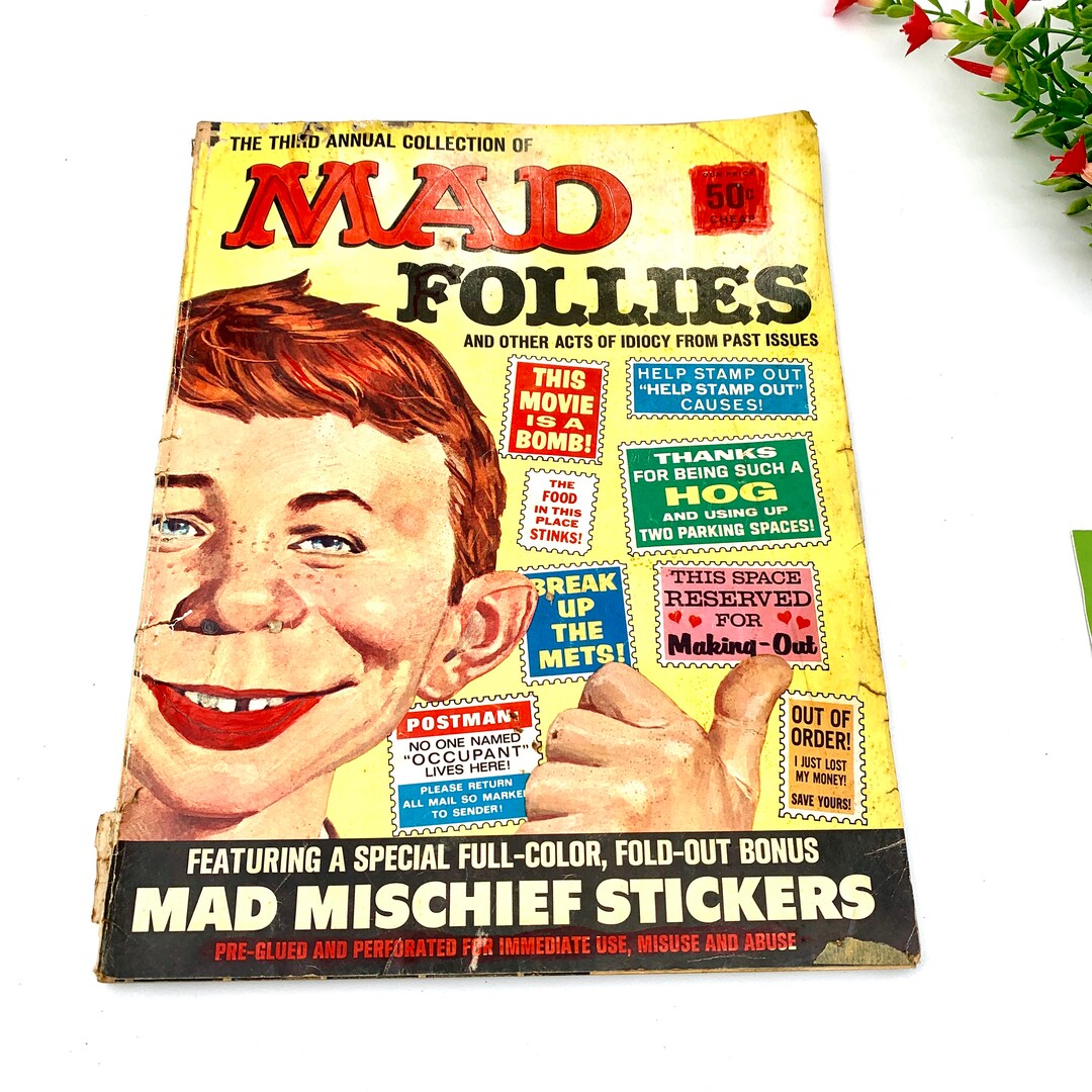 1965 Mad Follies Magazine Third Annual Collection With Stickers - Etsy