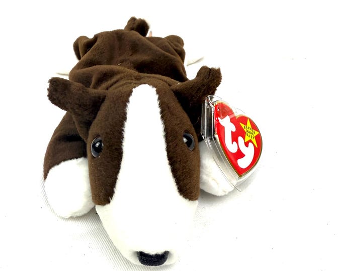 TY Beanie Baby Bruno Dog English Bull Terrier Brown White Vintage Plush ...
