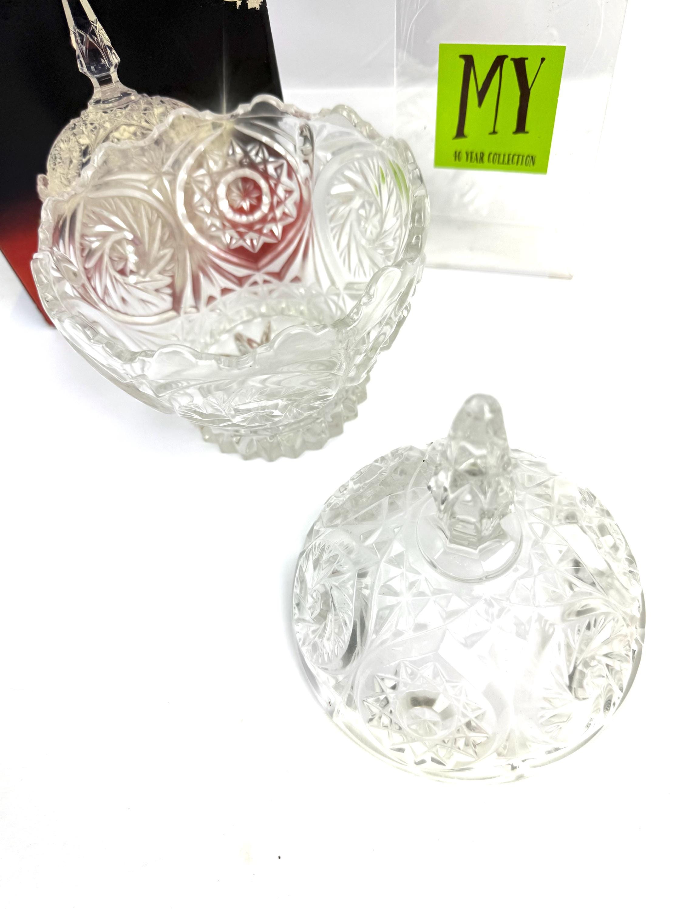 Vintage Imperlux Sunrise Collection Lead Crystal Candy Box With Lid in ...