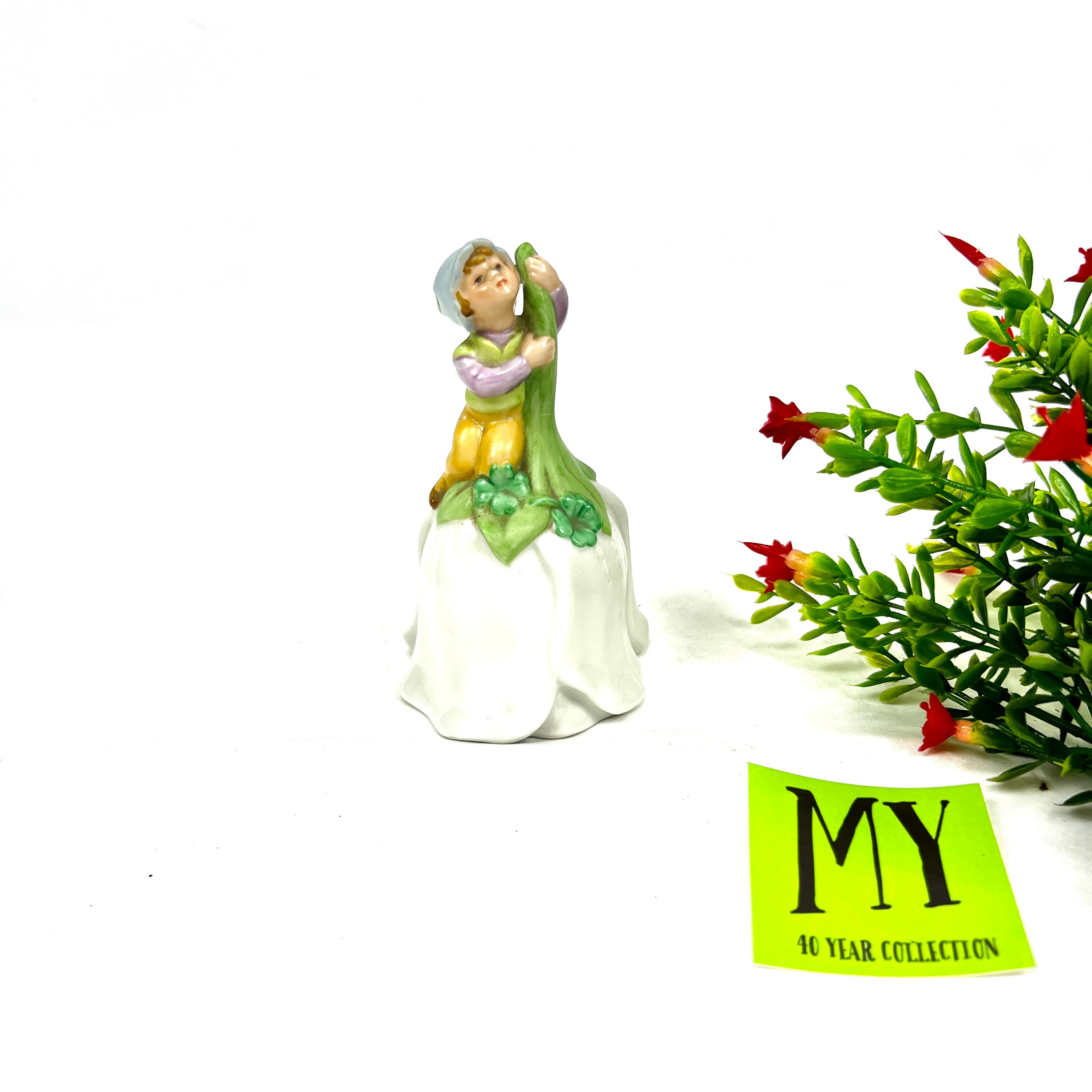 Vintage Avon Leaf Bell With Elf on a Bean Stock Bell 1983 Avon - Etsy
