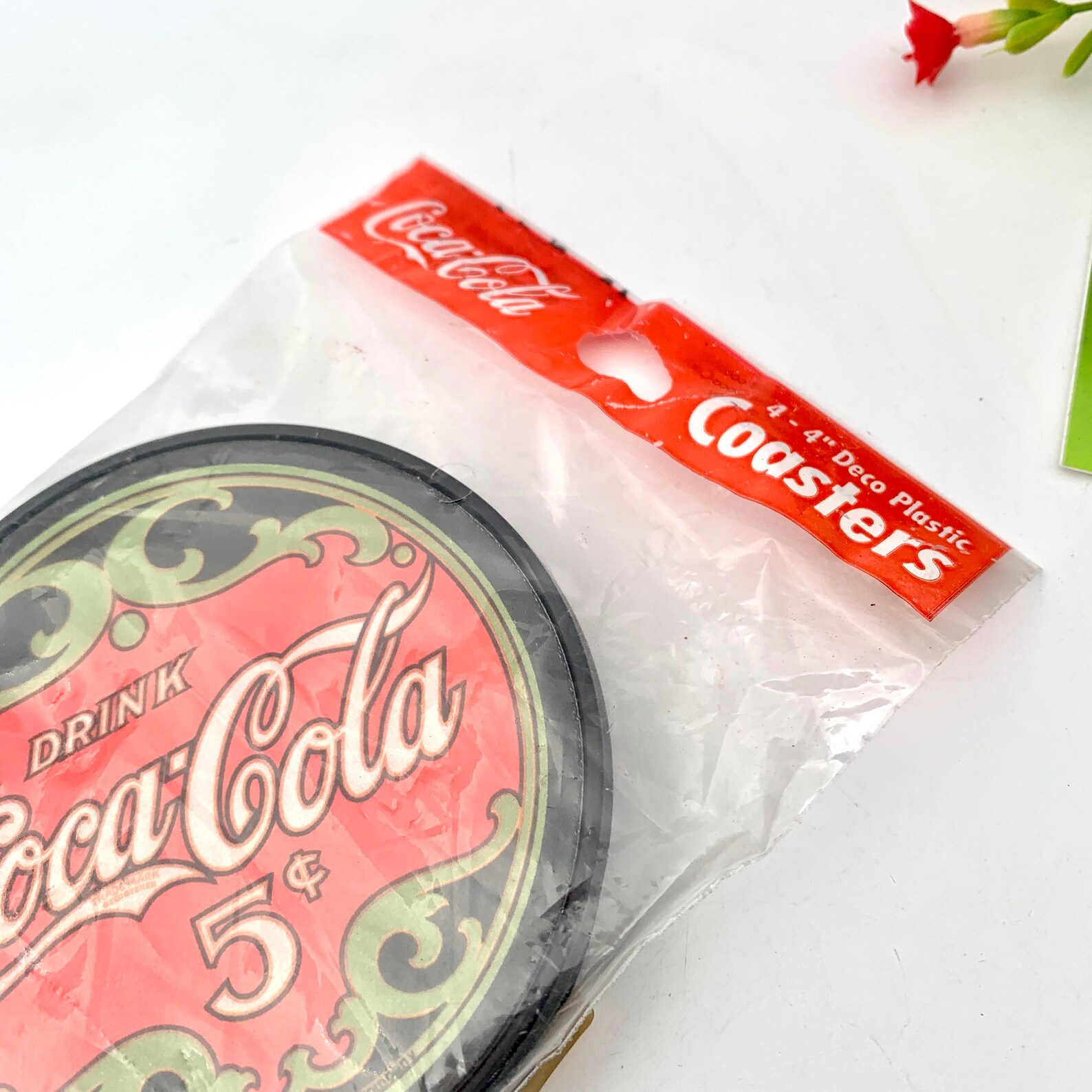 Vintage Retro Coca Cola 4 Deco Plastic Coasters With Rimmed - Etsy