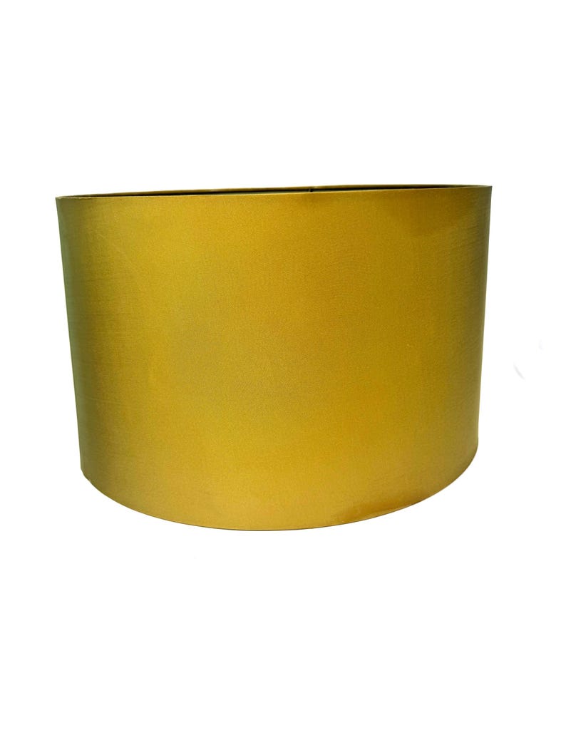 Vintage Mustard Yellow Drum Lamp Shade Mid Century Modern Table Floor ...