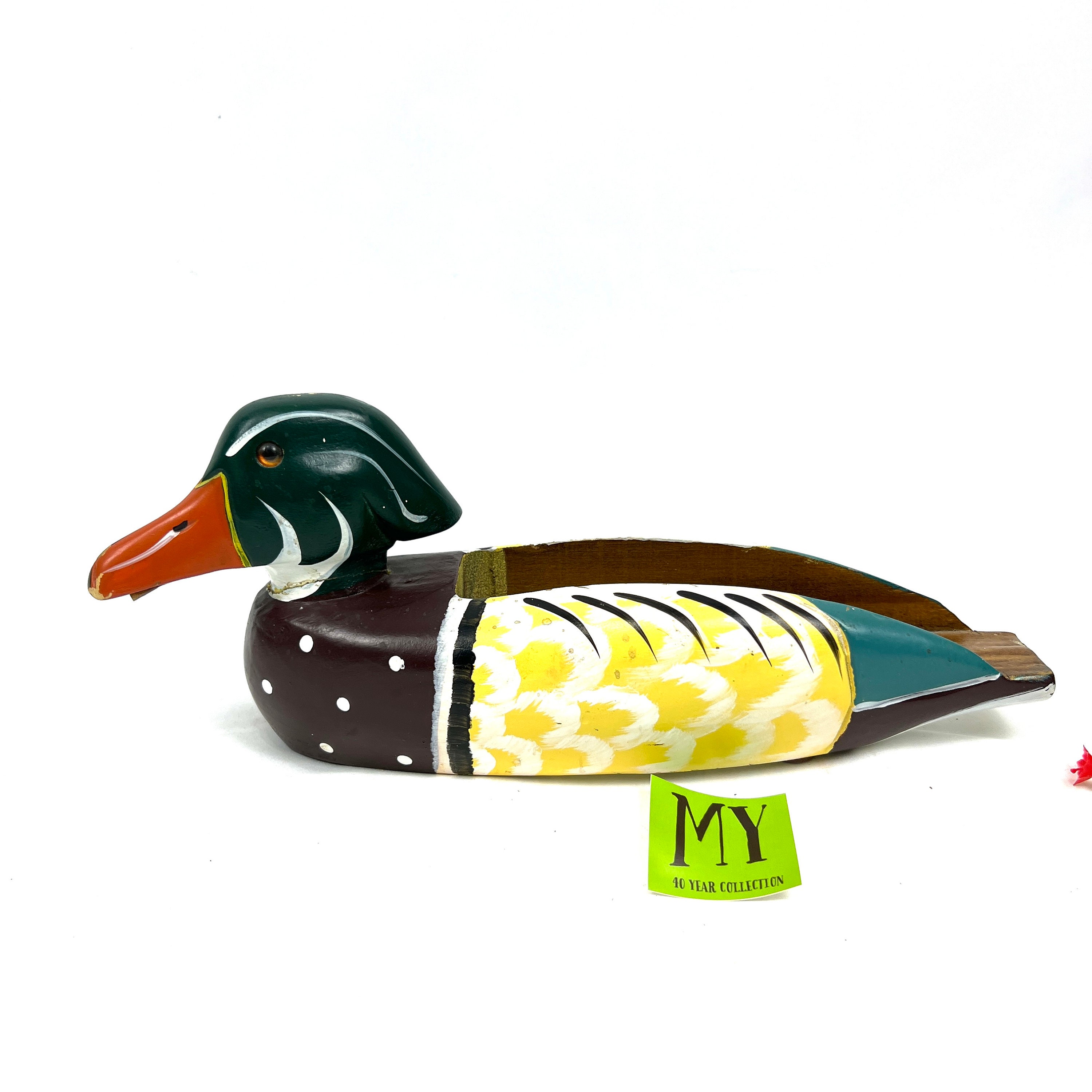 Vintage Wooden Handpainted Duck Decoy Rustic Mallard Duck - Etsy